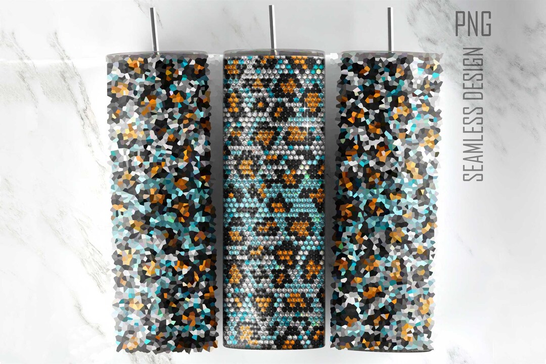 Ombre Leopard Pattern SS16 Rhinestone Design for Tumbler Design ...