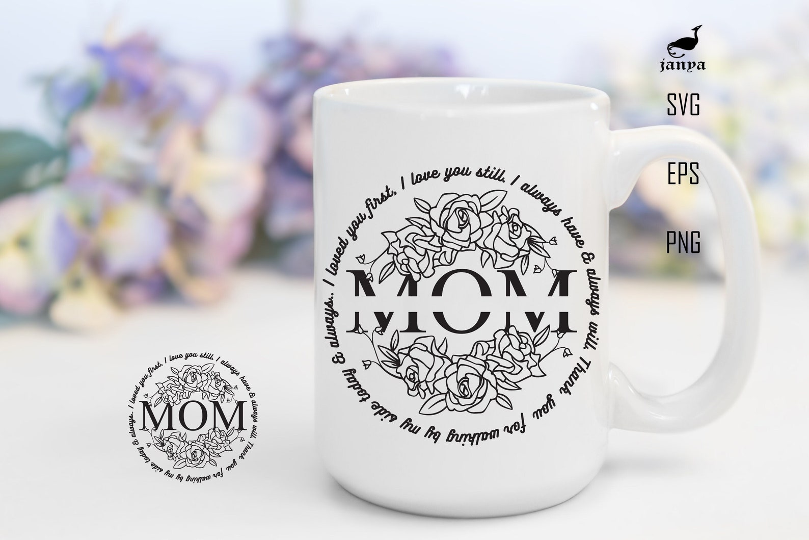 Mom Svg Mothers Day Girl Mom Text on Mom Split Monogram - Etsy