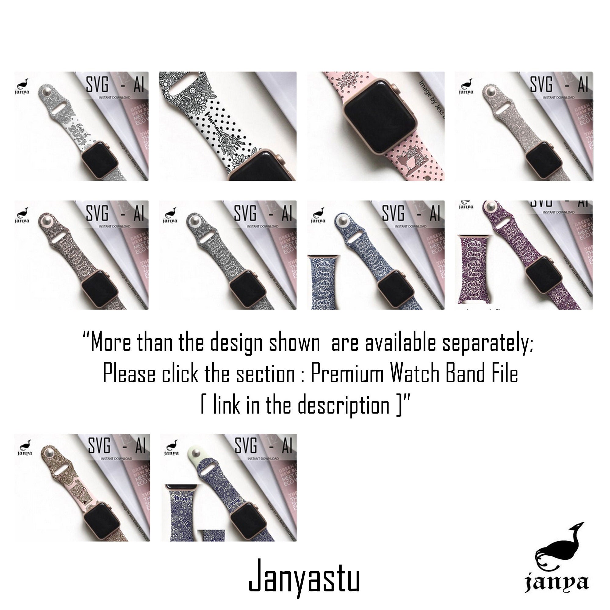 Personalized Watch Band Laser File Custom Initial Rose - Etsy