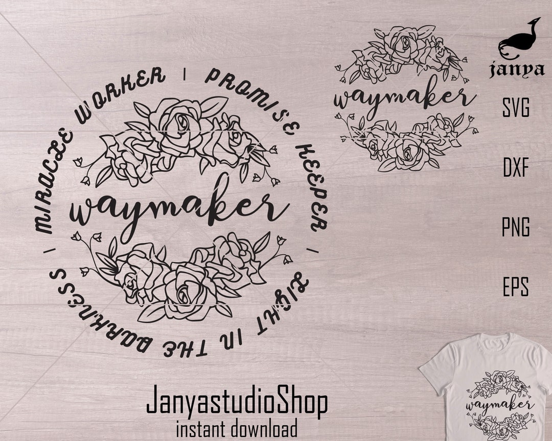 Way Maker SVG: Bible Verse Floral Wreath (digital Files) - Etsy