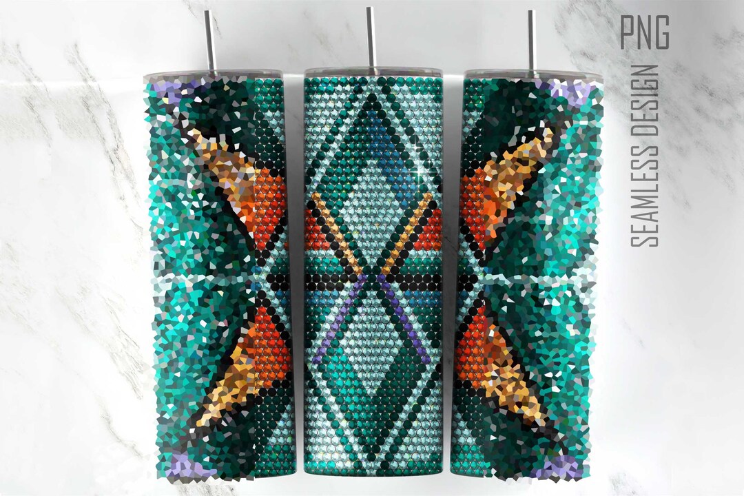 Rhinestone Star Tumbler Template: Native American Geometric Design - Etsy