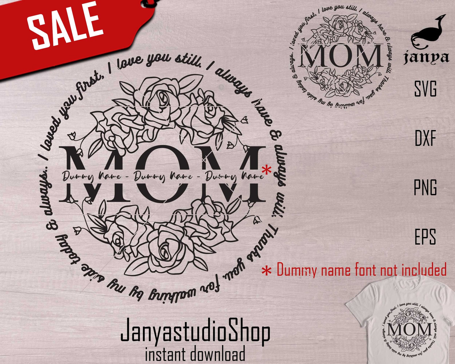 Mom Svg Mothers Day Girl Mom Text on Mom Split Monogram - Etsy