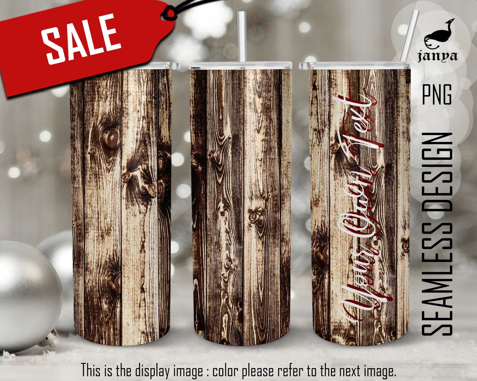 20 Oz Skinny Tumbler, Rustic Wood Grain, Dad Tumbler, Gift Sublimation ...