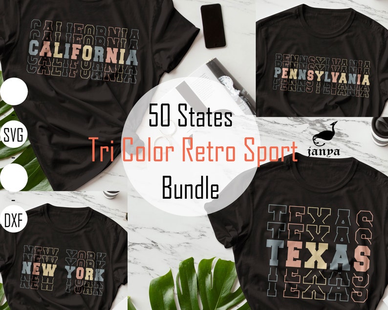 All 50 States SVG Bundle United States Svg States Svg - Etsy