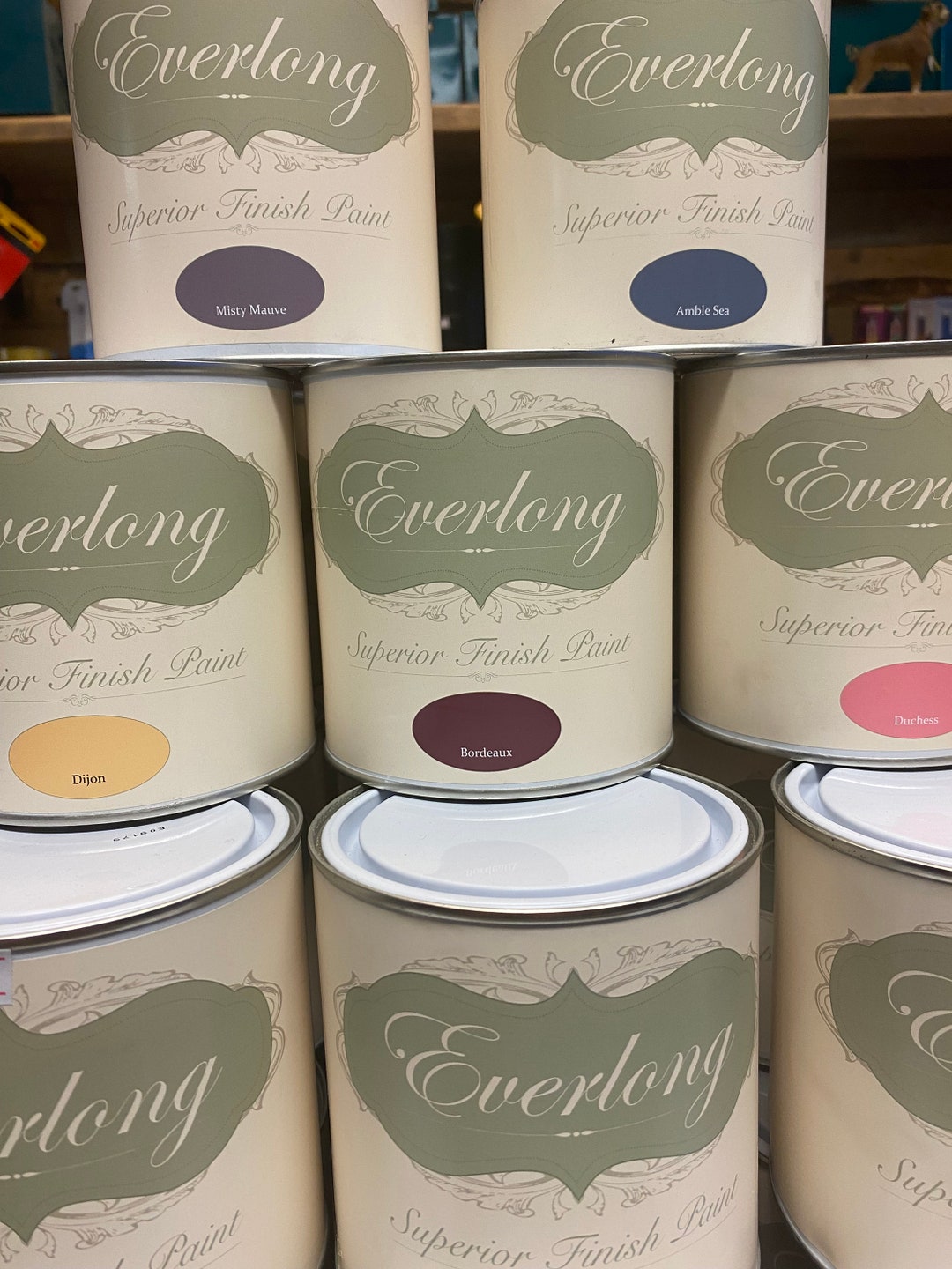 Chalk Paint Everlong Superior Furniture Paint Full 1 Litre Tin Colour ...