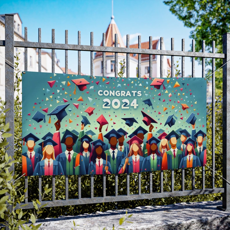 Congrats 2024 Grad Vinyl Banners - Etsy