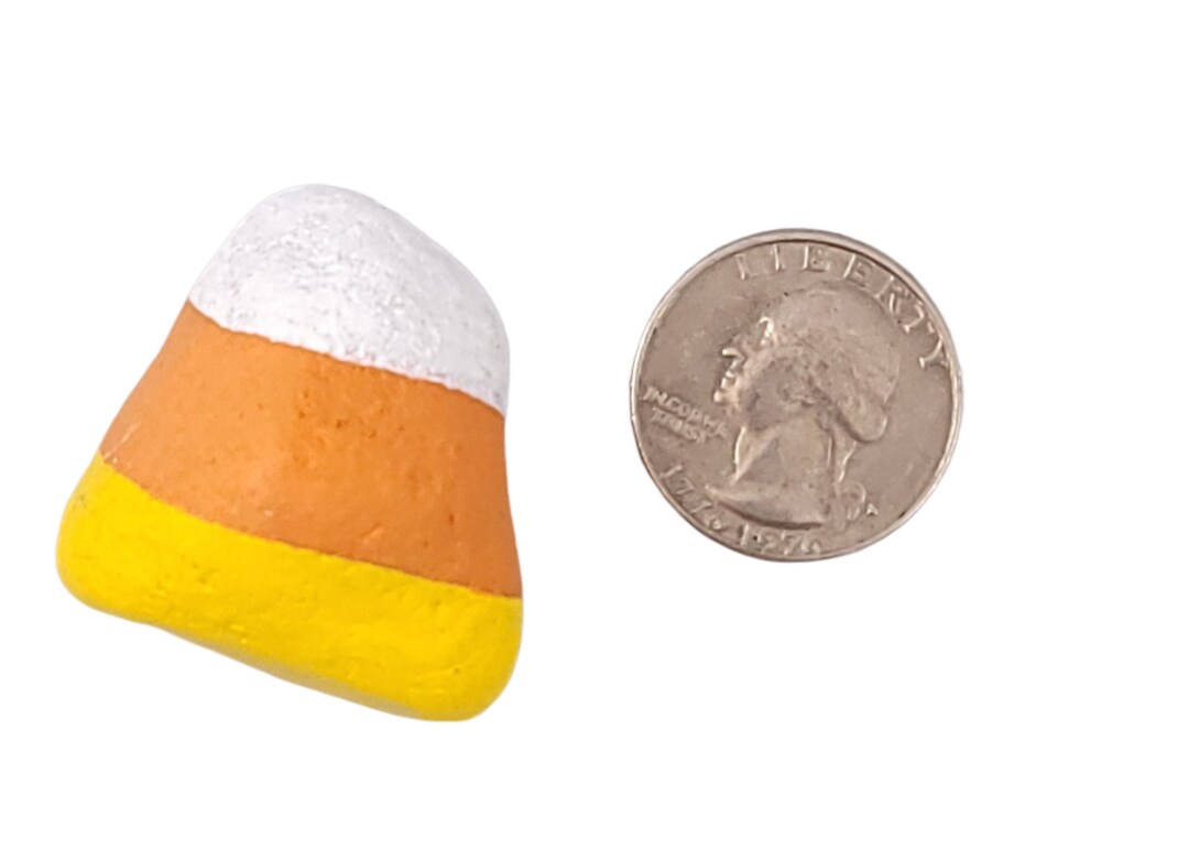 Hand Painted Candy Corn Rock - Etsy