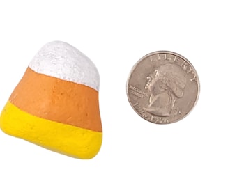 Cartoon Face Spider Candy Corn, Hand Painted Rock, Halloween Decoration ...