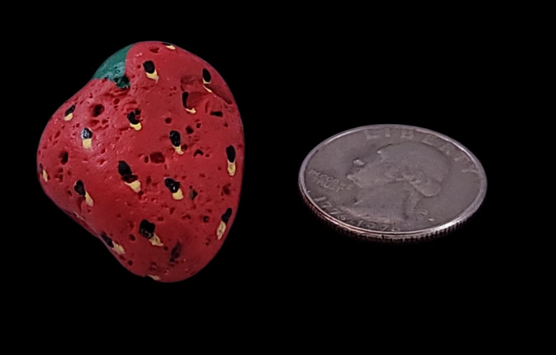 Hand Painted Small Strawberry Rock Set of 3 - Etsy