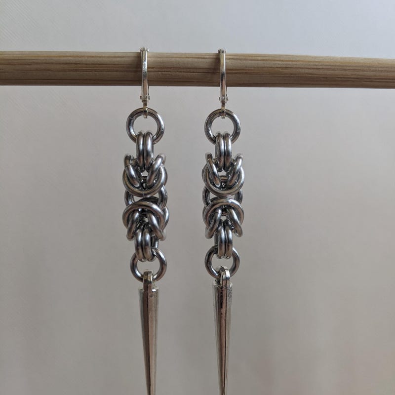 Chainmail Earrings - Etsy