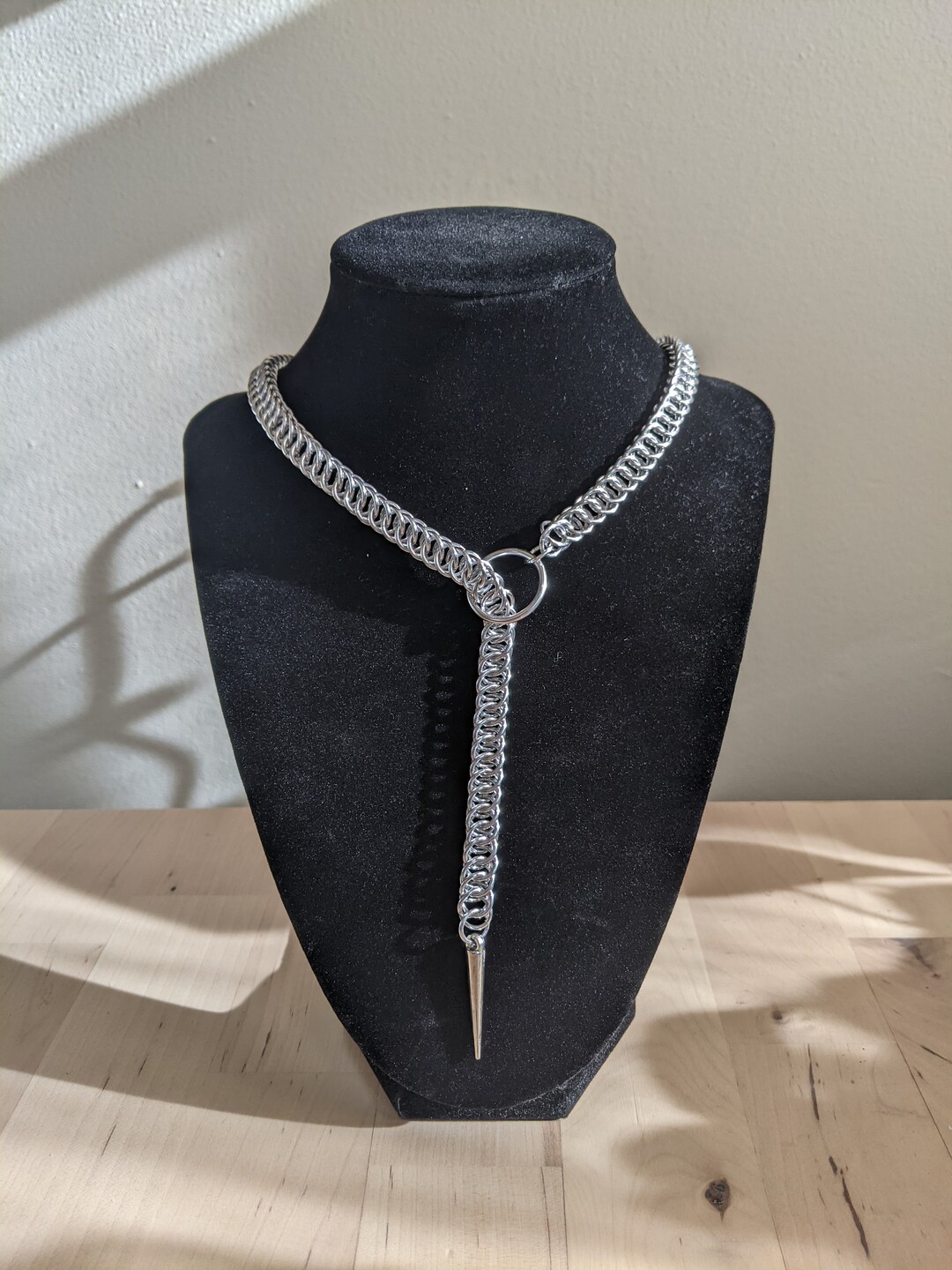 Handmade Lariat Style Chainmail Collar With Spike - Etsy