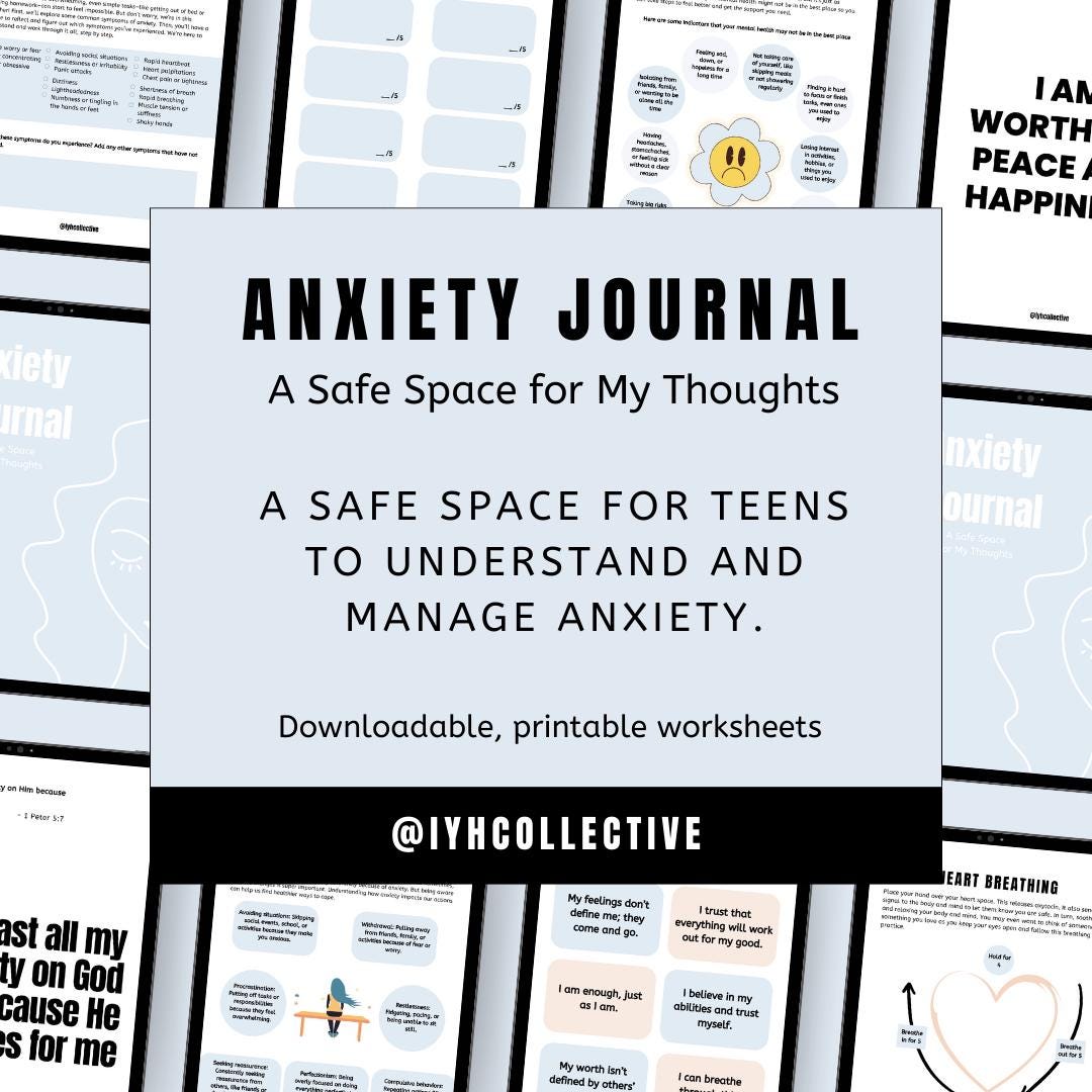 Printable Anxiety Worksheets for Women and Girls Self-help Anxiety ...