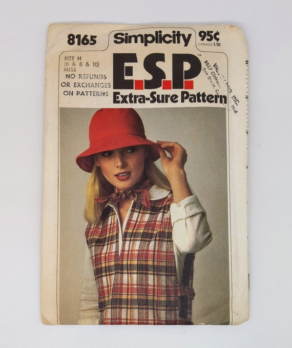 Simplicity 8165 Extra Sure Pattern Tabard Misses Size H | Etsy
