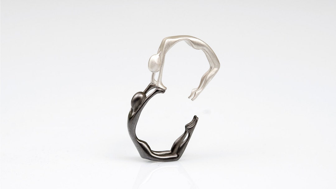 Nicole and Nicolås, by Ariadni Kypri, Silver and Black Platinum Plating ...