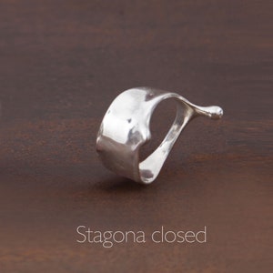 Stagona, Silver Womens Ring_ Pinkie Ring, Knuckle Ring or Double Ring ...