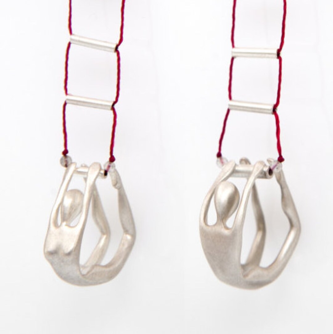 Nicole/nicolas on Rope Ladder_single or Pair Earrings_silver Stud ...