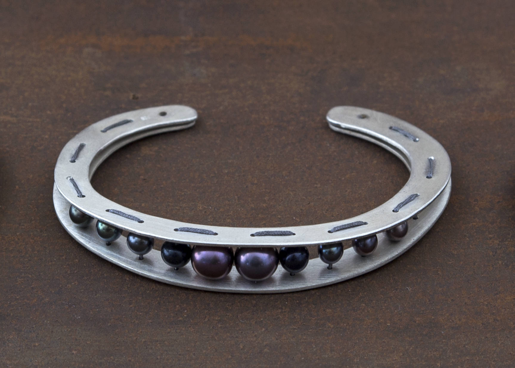 Stitched Teeth Oval by Ariadni Kypri Cuff Bracelet With - Etsy