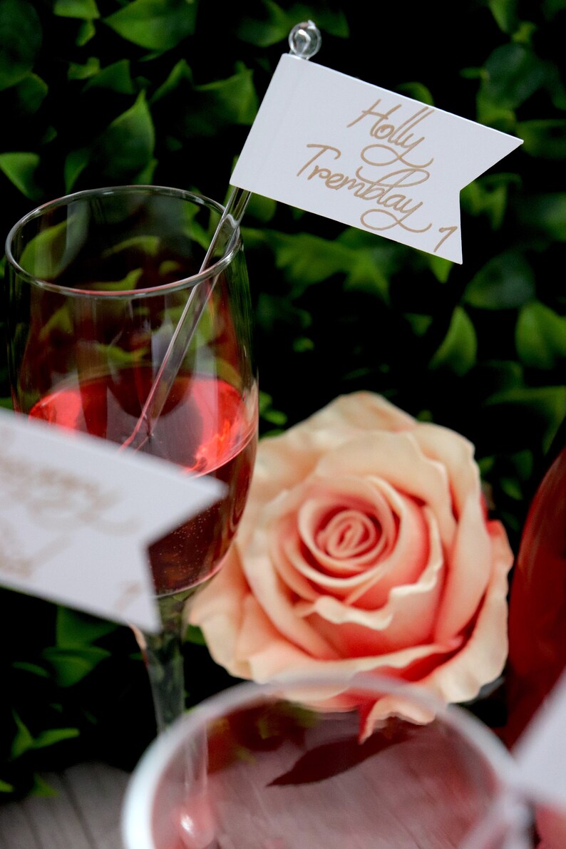 Flag Escort Card Stir Stick Flag Escort Card Stirrer | Etsy