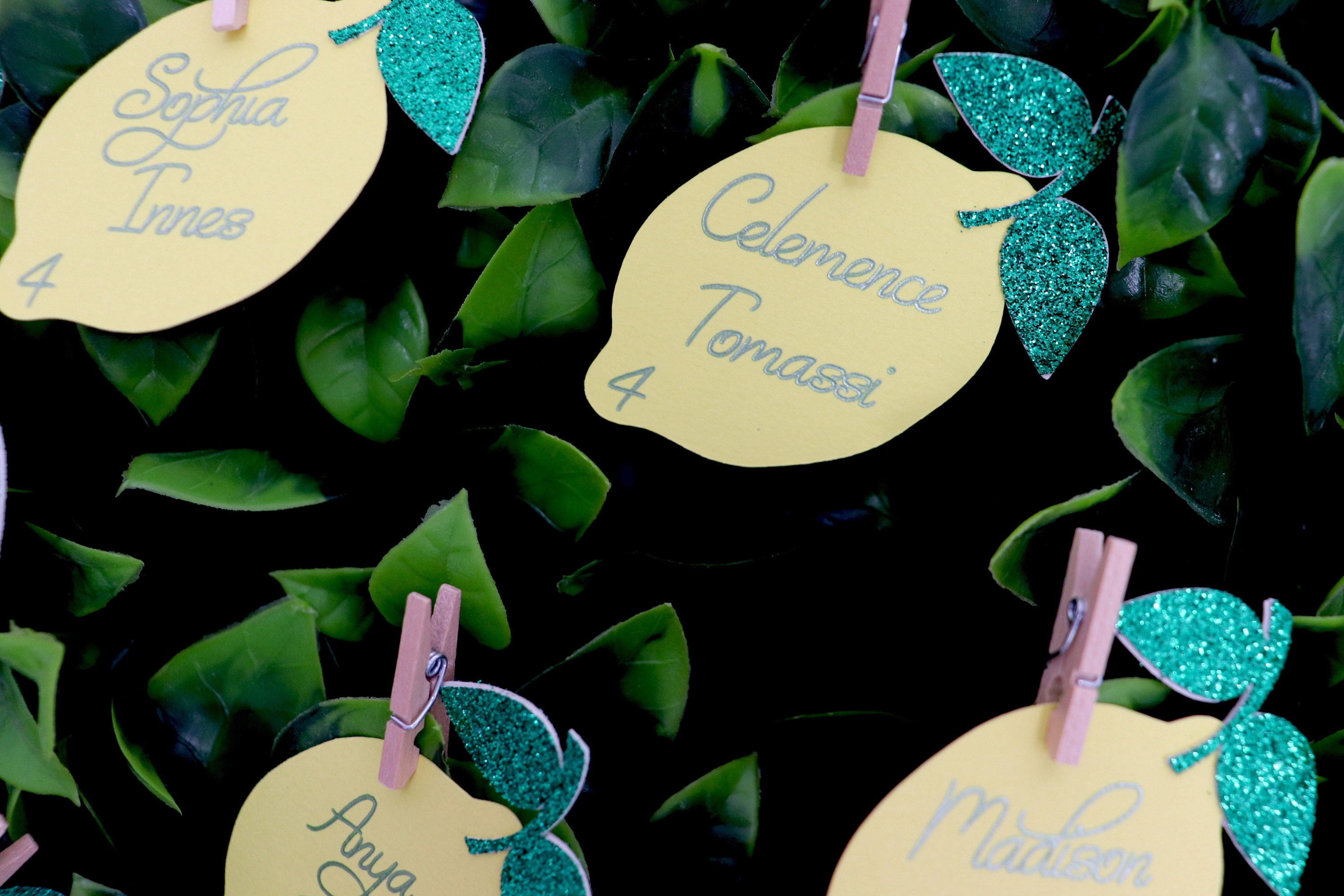 Lemon Place Cards Lemon Escort Cards Citrus Wedding Lemon | Etsy