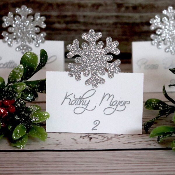 Snowflake Place Card - Etsy