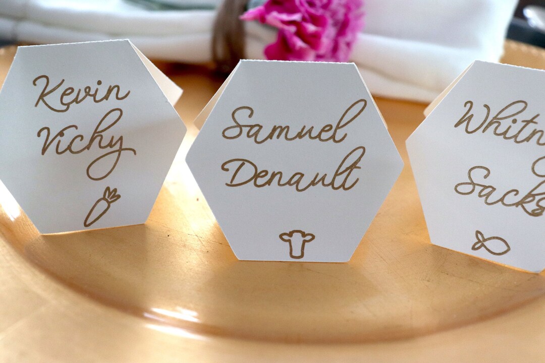 Place Cards, Meal Choice Place Cards, Food Choice Place Cards, Meal ...