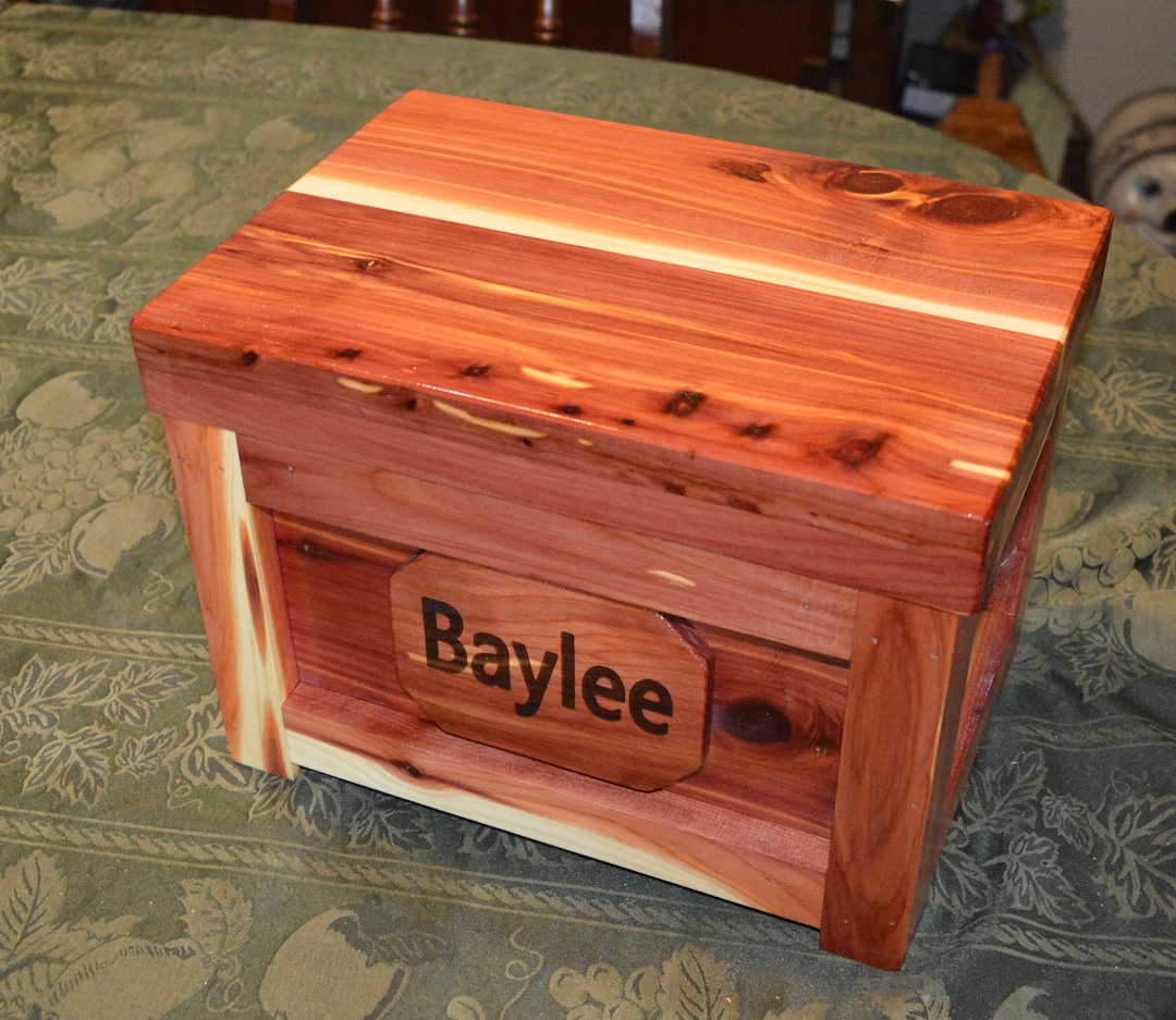 Perfect Gift - Personalized Handcrafted Rustic Cedar Treasure Box ...