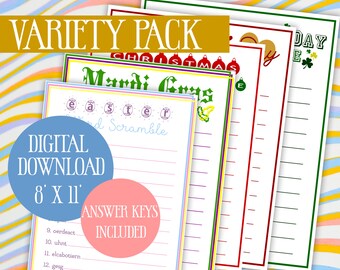 Christmas Word Scramble Printable, Digital Download, Instant Download ...