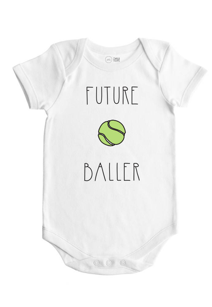 Tennis Baby Bodysuit - Future Baller - Sports Baby, Baby Clothes, Baby ...