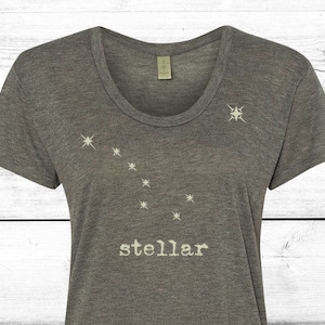 Stellar - Womens Celestial Graphic Tee, Stars, T-shirt, Ladies Screen ...