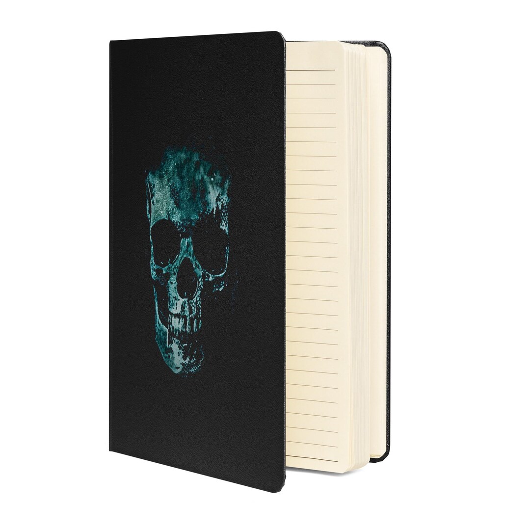 Teal Skull Gothic Notebook — Friend or Foe Journal | Dark Aesthetic ...