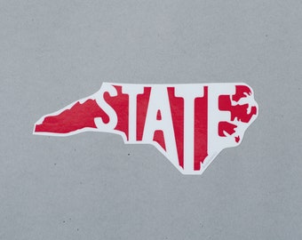 North Carolina State Home Heart Vinyl Decal 22 Colors and 11 Sizes to ...