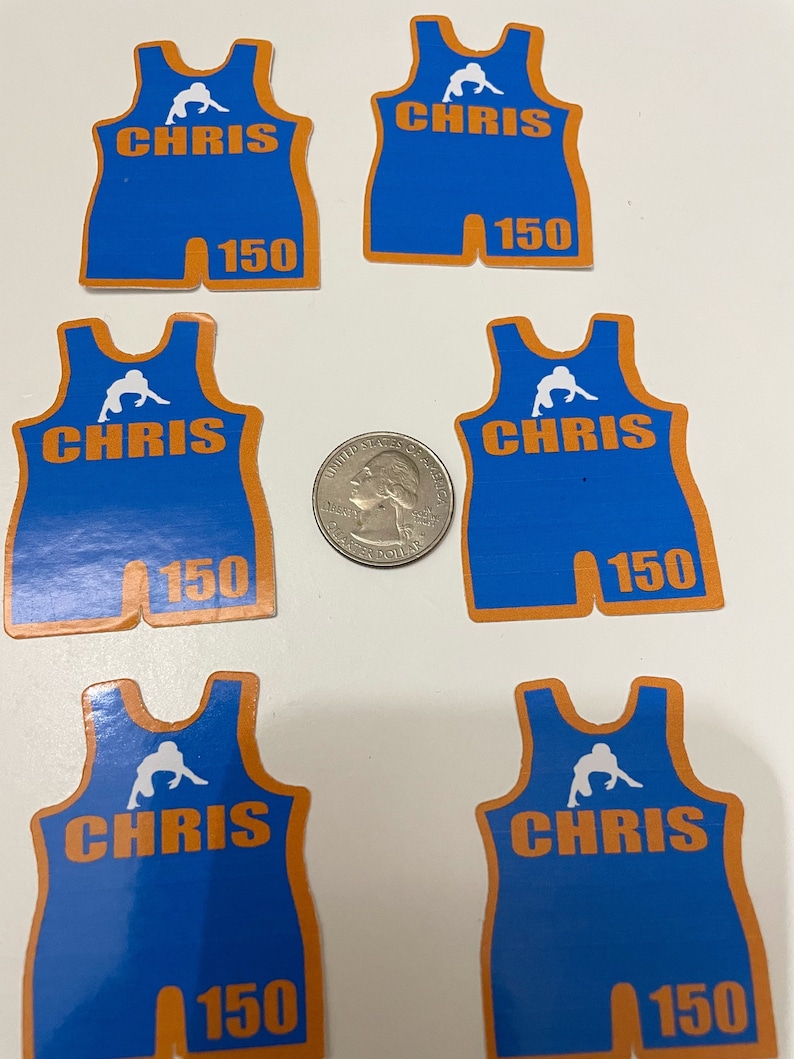 Personalized Wrestling Singlet Theme Vinyl Stickers Sports - Etsy