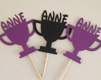 MVP Trophy Sports Party Birthday Cupcake Pick Toppers - Etsy