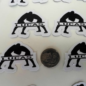 Personalized Wrestling Theme Vinyl Stickers Party Birthday - Etsy