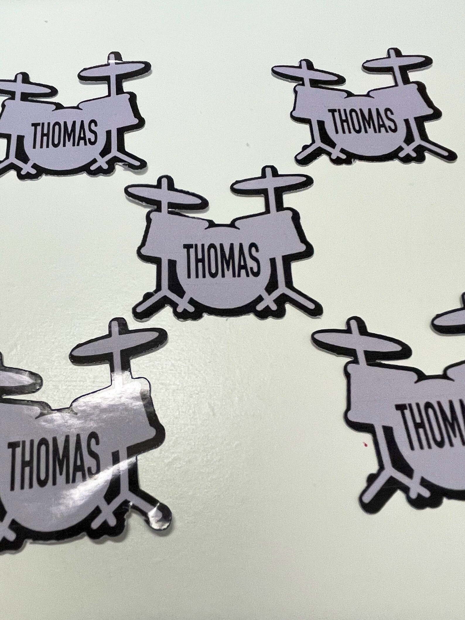 Personalized Drum Set/ Drums Party Vinyl Stickers - Etsy