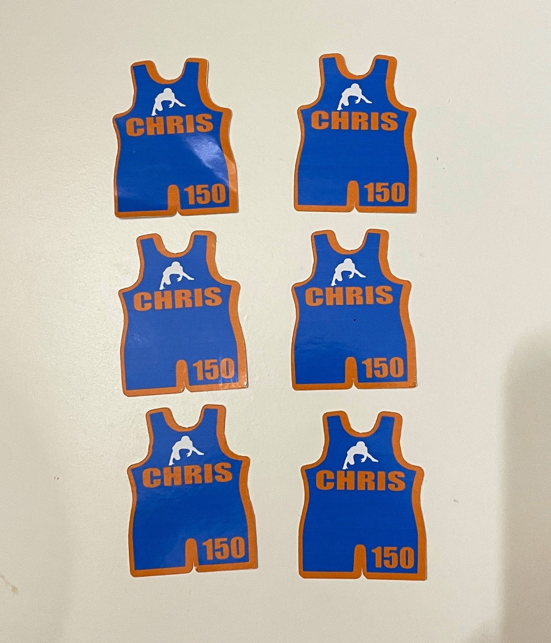 Personalized Wrestling Singlet Theme Vinyl Stickers Sports Party ...