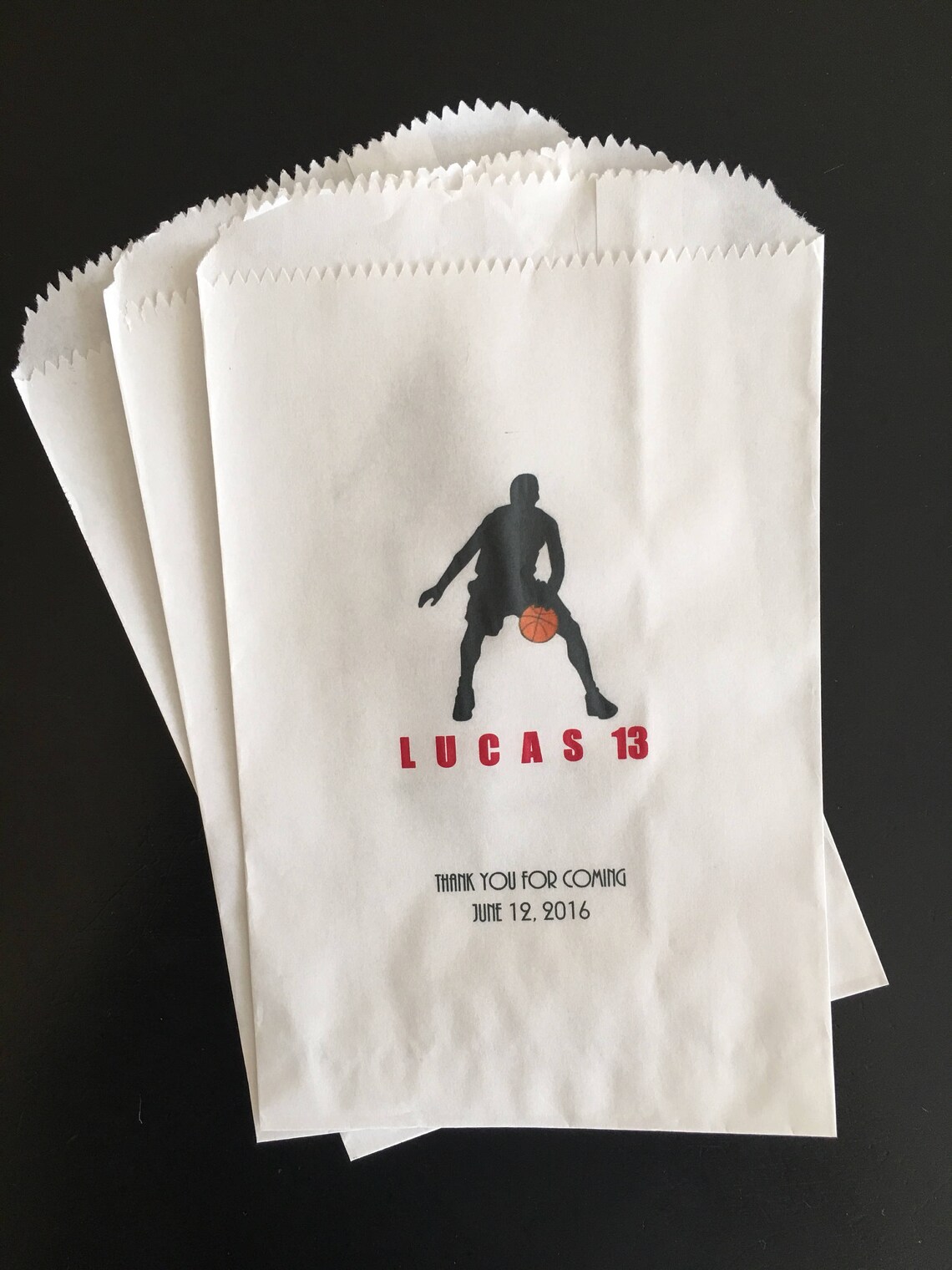 Personalized Basketball Treat Bag Candy Buffet Bag Popcorn Bag - Etsy