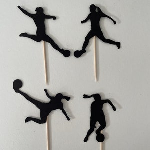 Female Soccer Theme Sports Party Birthday Cupcake Pick Toppers - Etsy