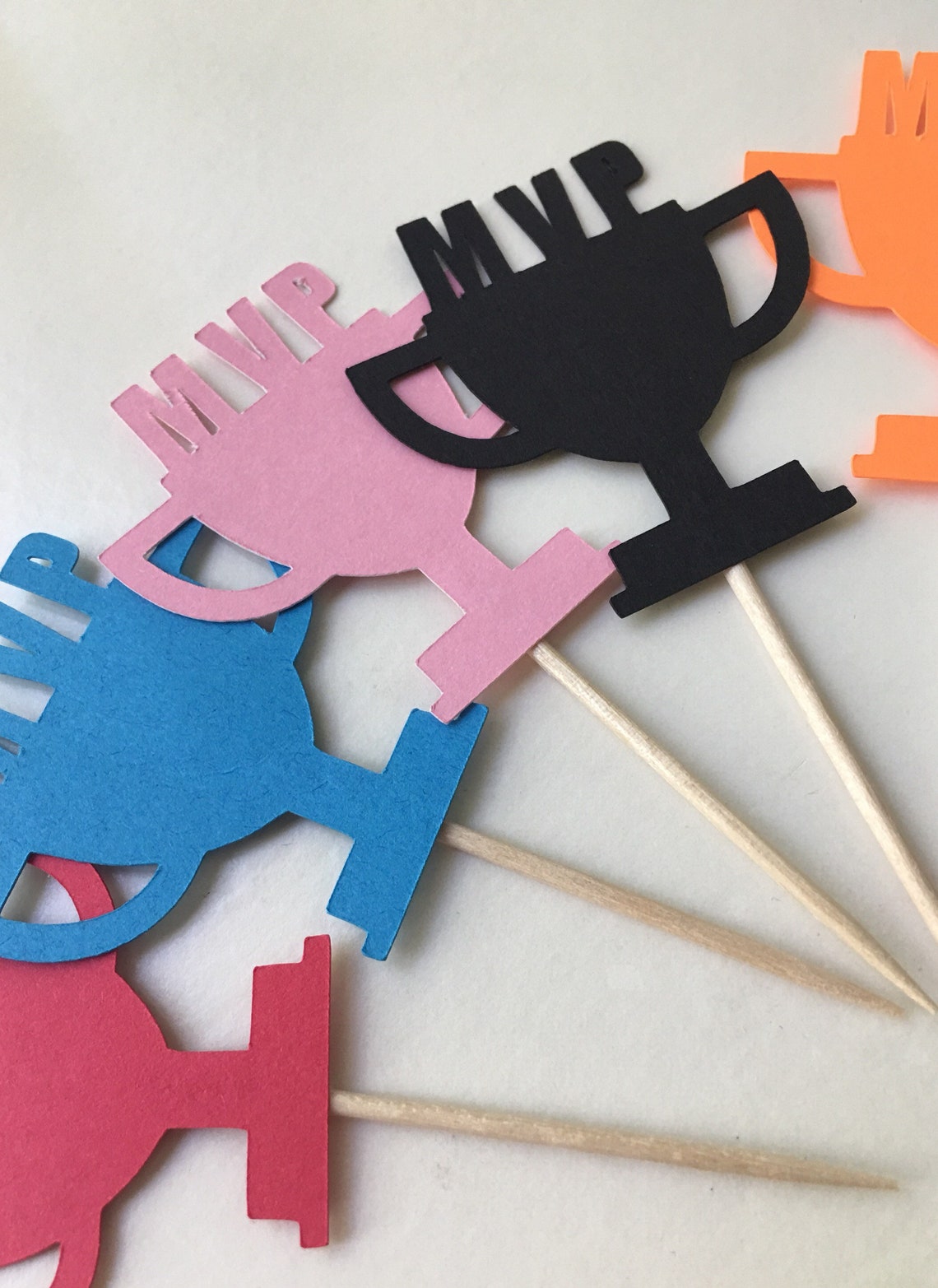 MVP Trophy Sports Party Birthday Cupcake Pick Toppers - Etsy