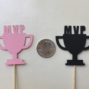 MVP Trophy Sports Party Birthday Cupcake Pick Toppers - Etsy
