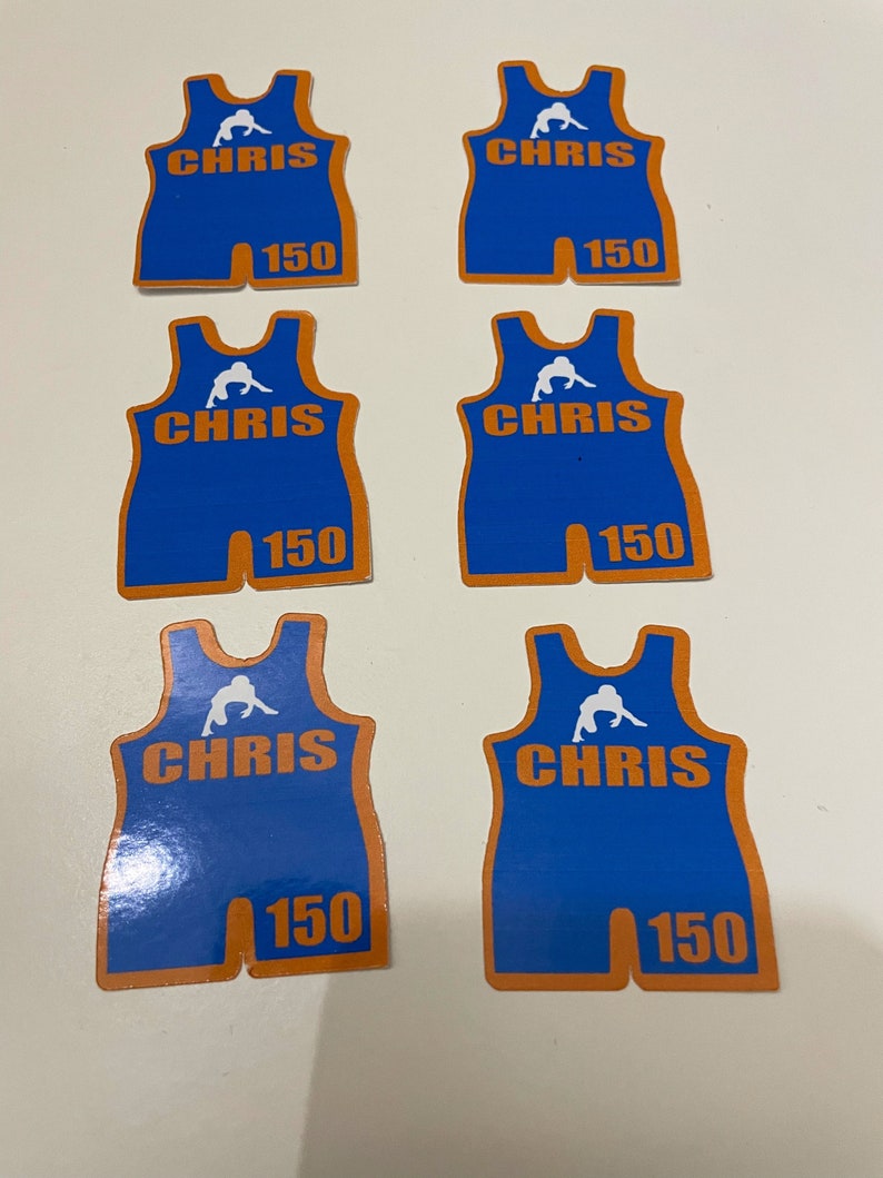 Personalized Wrestling Singlet Theme Vinyl Stickers Sports - Etsy