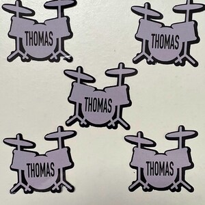 Personalized Drum Set/ Drums Party Vinyl Stickers - Etsy