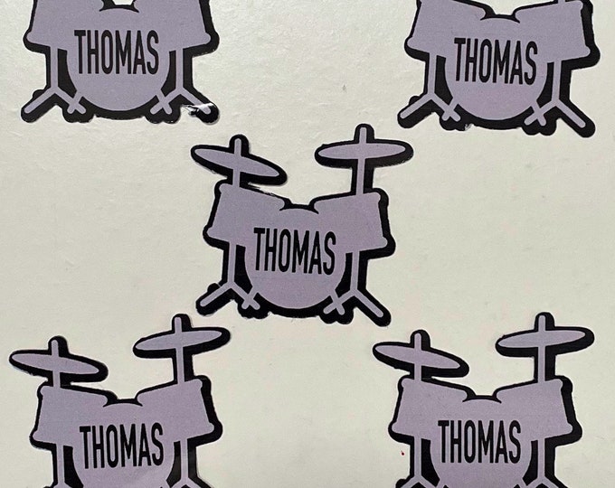Personalized Drum Set/ Drums Party Vinyl Stickers - Etsy