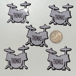 Personalized Drum Set/ Drums Party Vinyl Stickers - Etsy