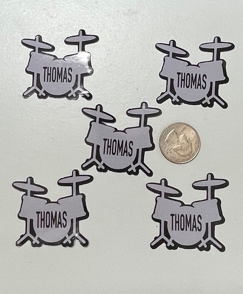 Personalized Drum Set/ Drums Party Vinyl Stickers - Etsy