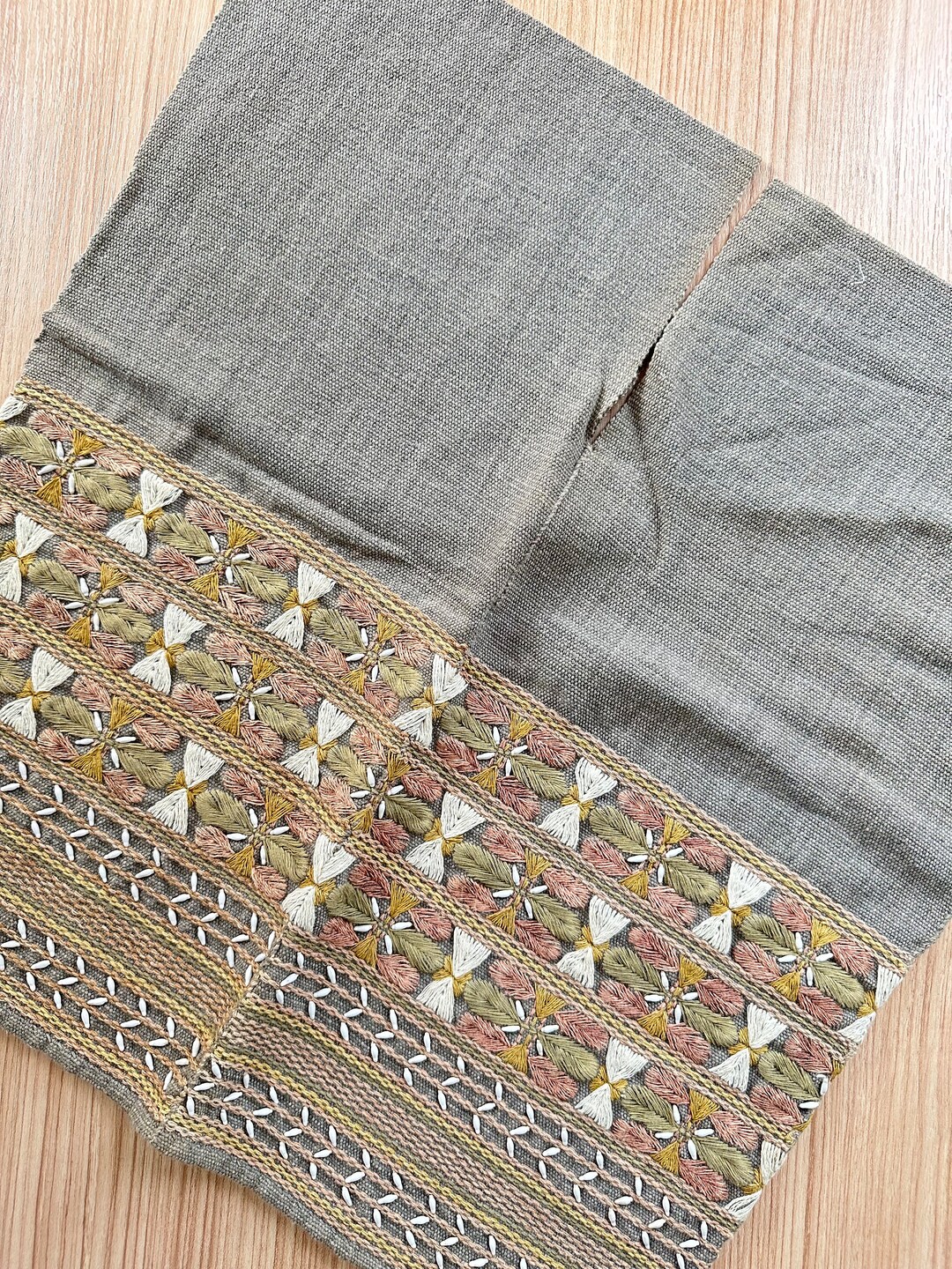 Vintage Karen Tribe Fabric Natural Fiber - Etsy