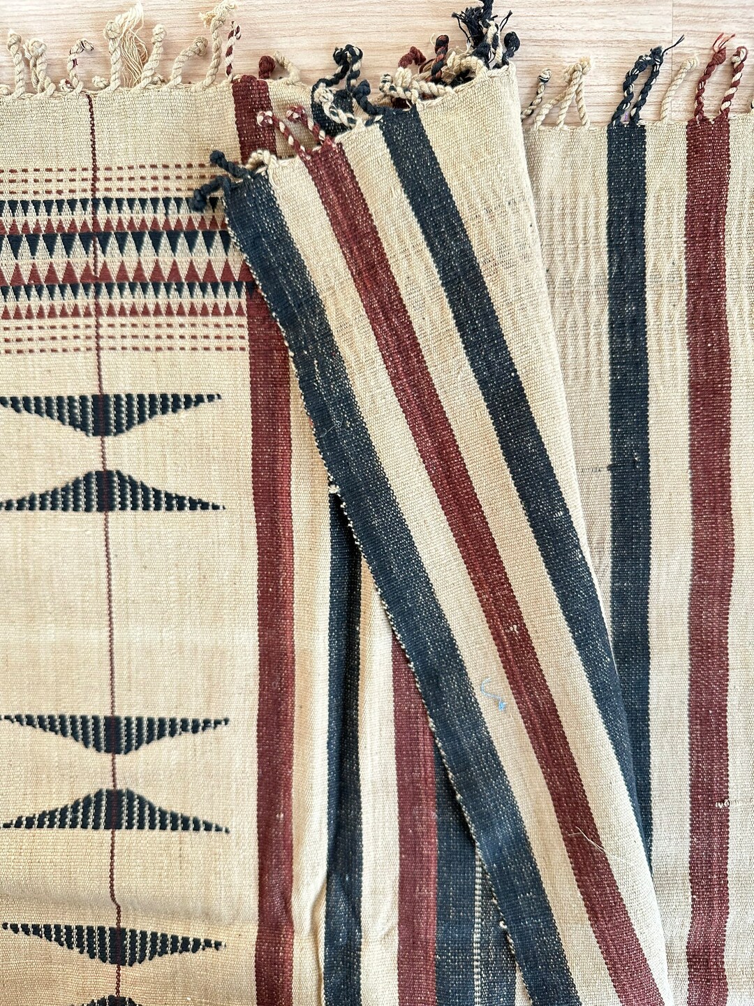 Vintage Karen Tribe Fabric Natural Fiber - Etsy