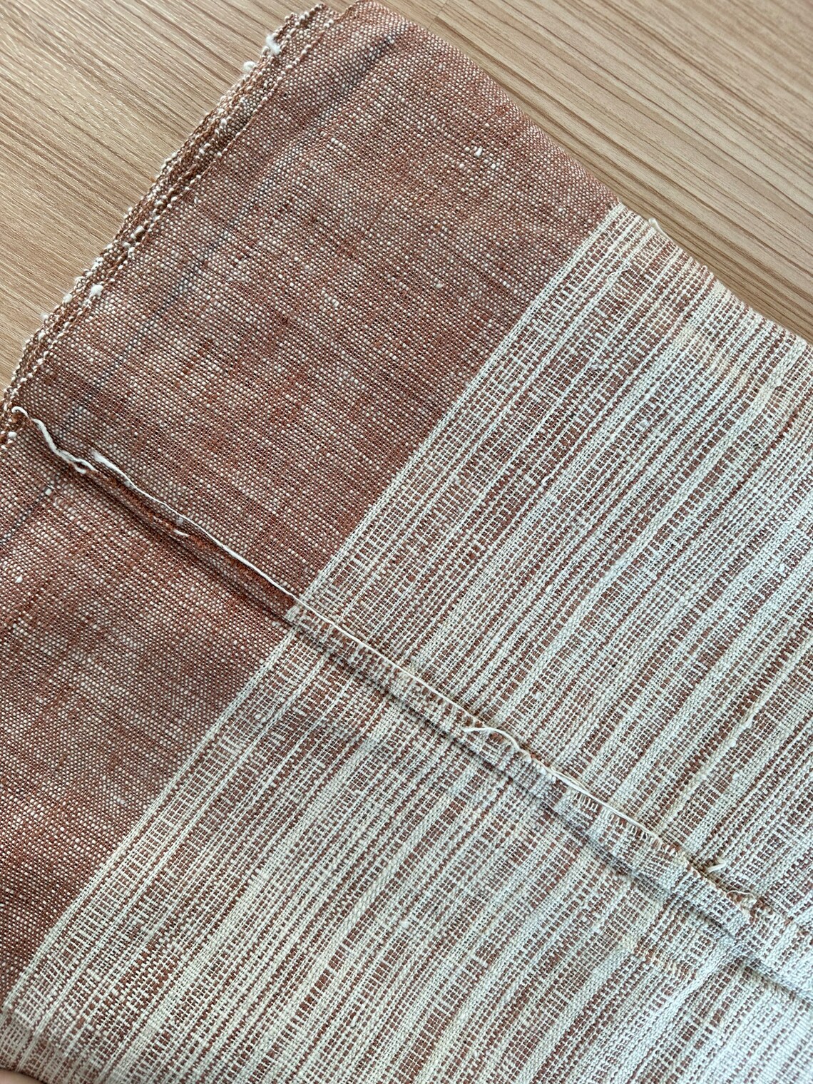 Plaid Hand Woven Vintage Karen Tribe Fabric Natural Fiber - Etsy