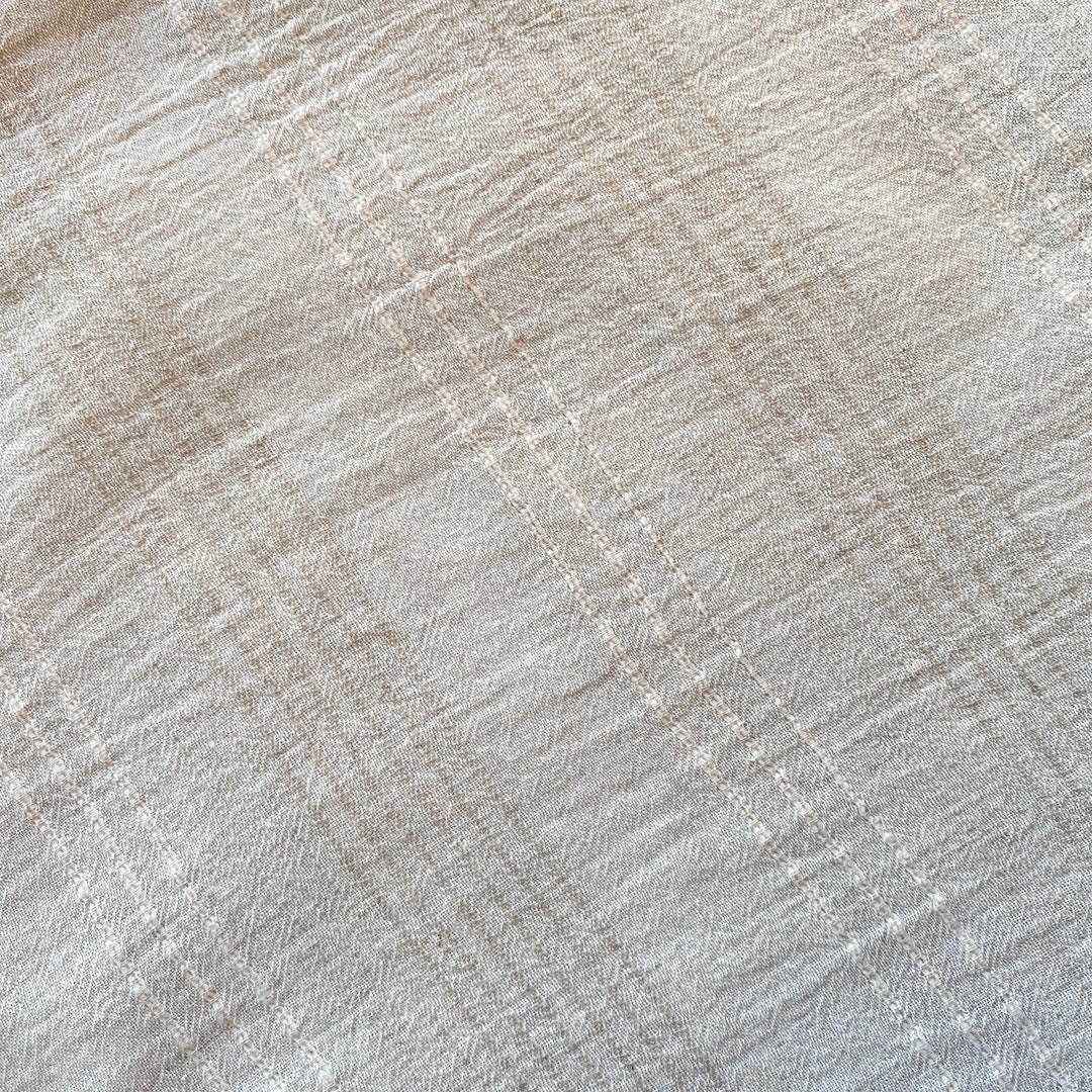 White Cream by Yard Cotton Striped Fabric - Etsy