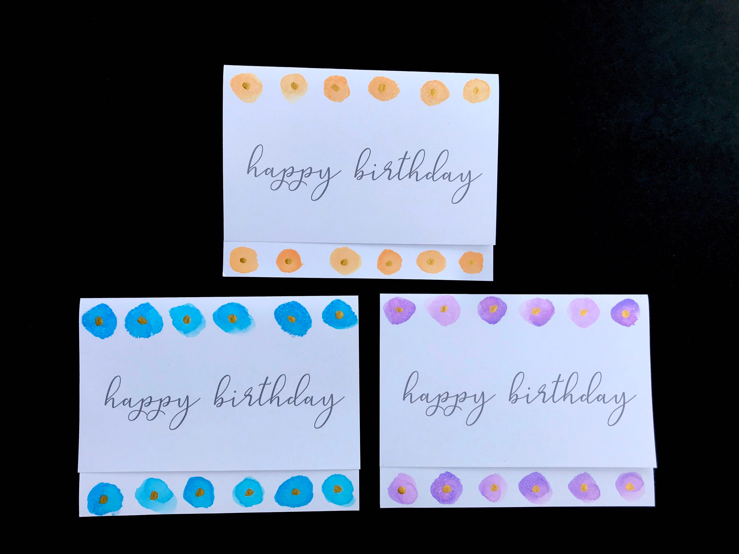 Birthday Card | Gender Neutral Greeting Card | Watercolor Paint With ...